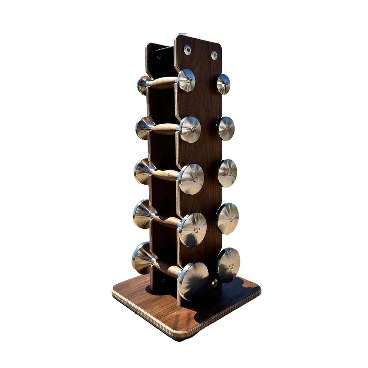Warrior Luxury Wood | Stainless Steel Dumbbell Set (2.5-12lbs ...